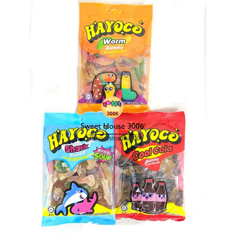 Lot 100 220g Hayoco Fruit Gummy Sweet Candy Childhood Snacks Makanan ...