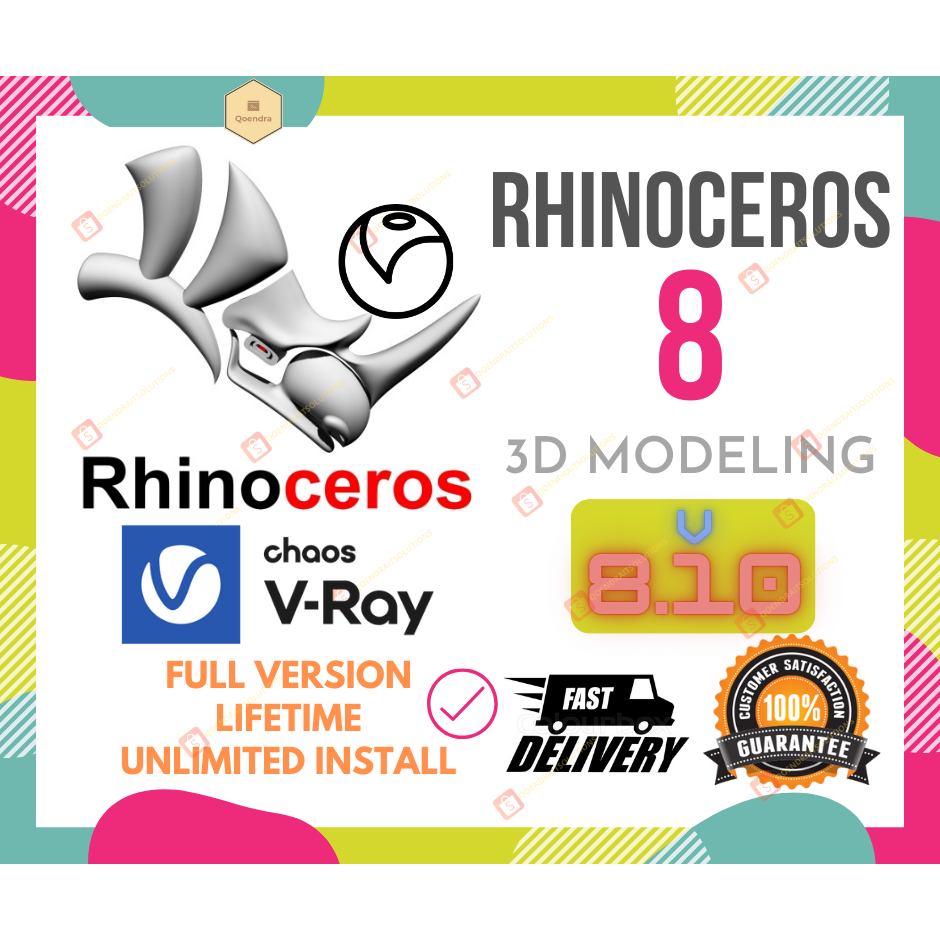 Rhinoceros 8 v8.10 + V-Ray V6🔥+Grasshopper 3D Modelling | 𝟐𝟎𝟐𝟒 𝐋𝐀𝐓𝐄𝐒𝐓 Updated | 𝐋𝐈𝐅𝐄𝐓𝐈𝐌𝐄 Full ...