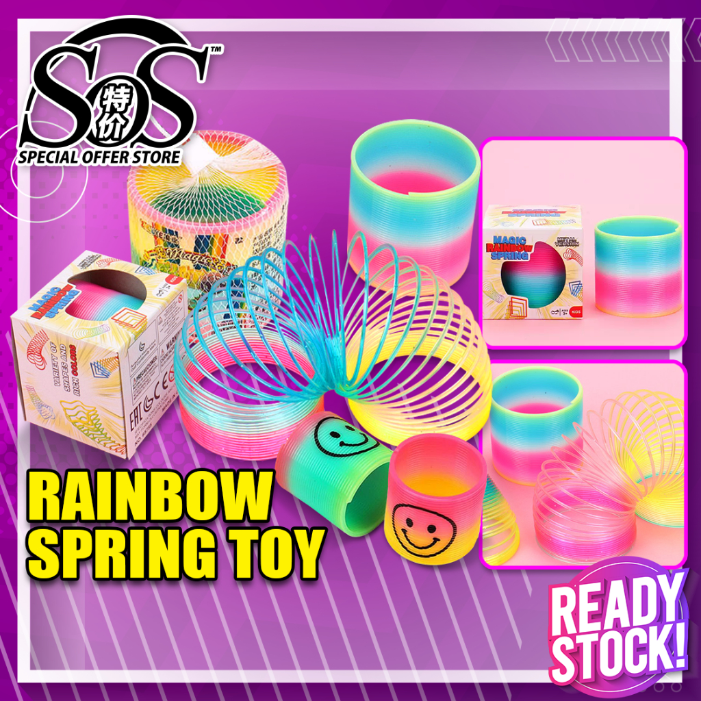 Rainbow Spring Coil Toy / Magical Rainbow Spring Toy for Kids / Fun ...