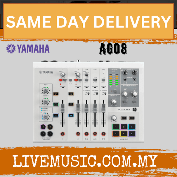 Yamaha AG08 8-channel Mixer/USB Interface for Mac/PC - Black / White ( AG-08 / AG 08 ) | Shopee ...