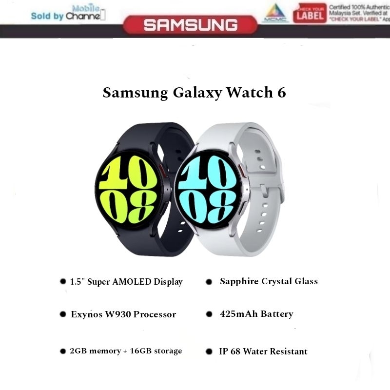 Samsung Galaxy Watch 6 Bluetooth 44mm Smartwatch (R940) - Original 1 ...