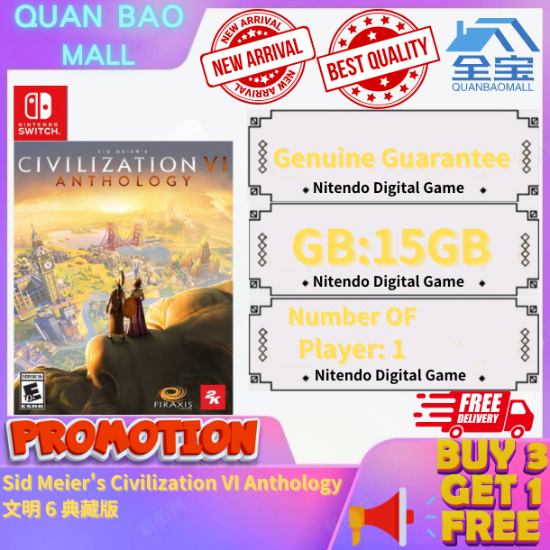 Sid Meier's Civilization VI Anthology Full DLC 文明 6 典藏版 Full DLC (Nintendo Switch)Muat turun ...
