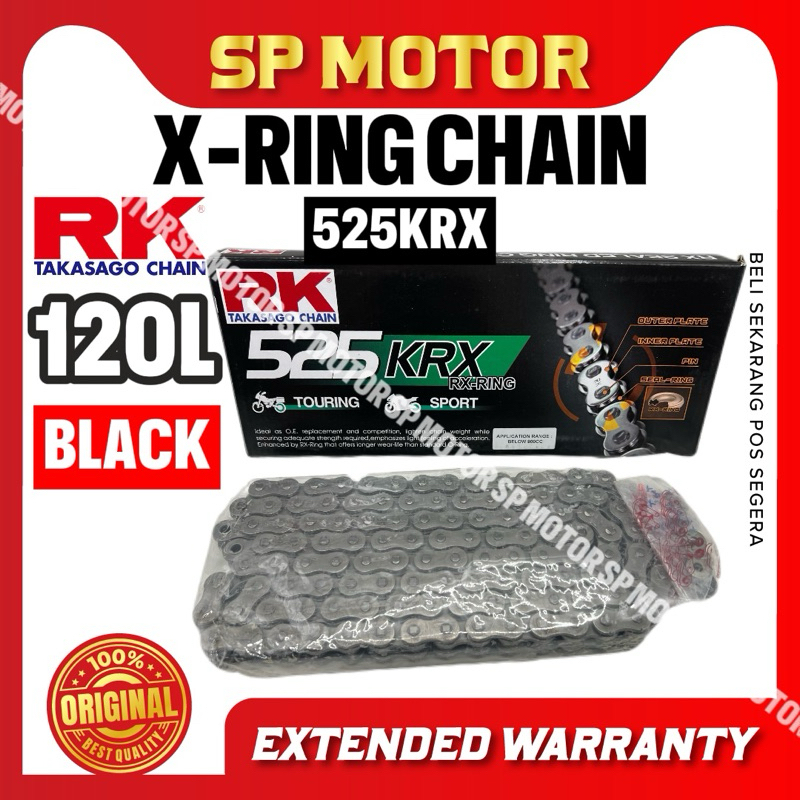 100% ORIGINAL JAPAN RK 525 KRX X-RING Chain 120L Rantai 120L | Shopee ...