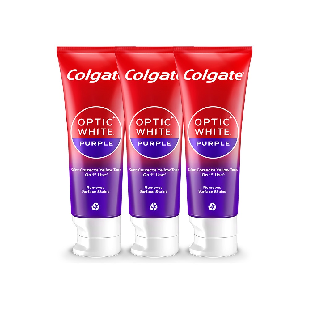 [Bundle of 3] Colgate Optic White Purple Toothpaste 100g | Shopee Malaysia