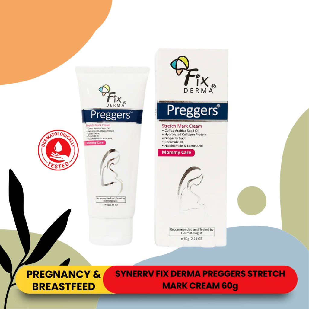 SYNERRV FIX DERMA PREGGERS STRETCH MARK CREAM 60g (EXP:11/24) | Shopee ...