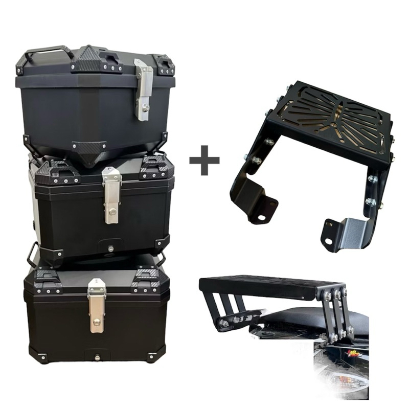 Combo Set Top Box Abs 45L + Rack Lipat Monorack Foldable Adjustable Pnp ...