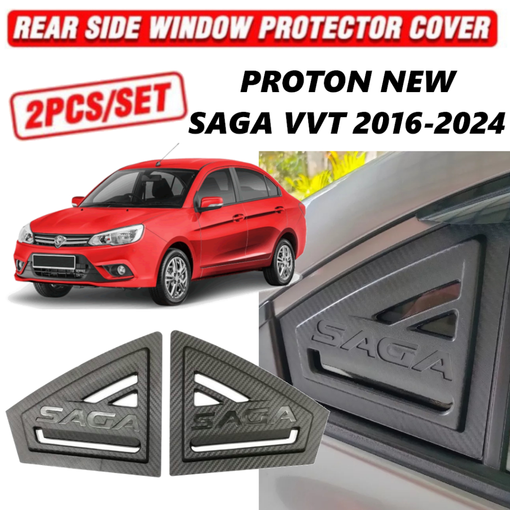 Proton Saga VVT Window Cover 3D Carbon Rear Triangle Windscreen Visor ...