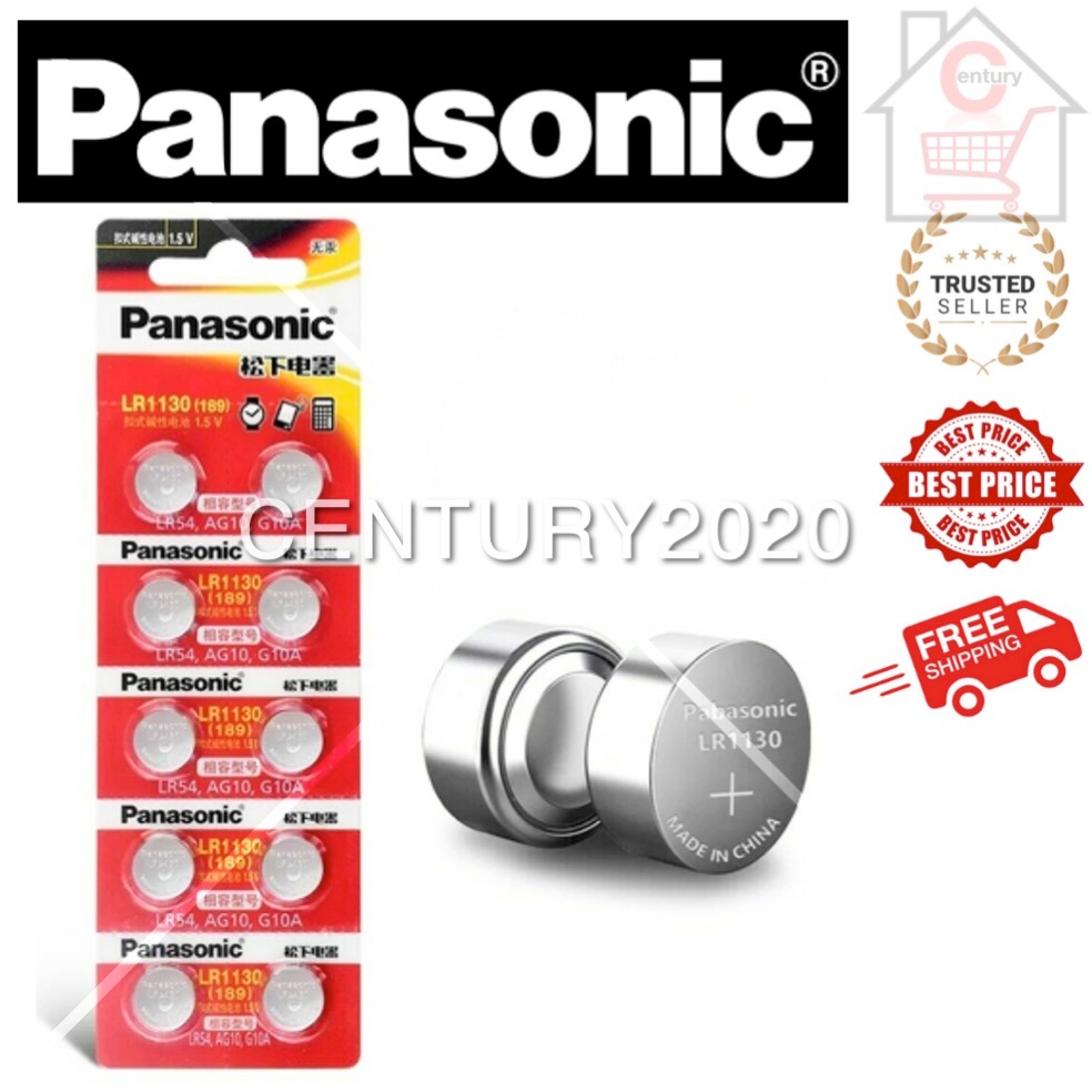 PANASONIC LR1130 189 Alkaline Battery 1.5V Coin Cell Batteries | Shopee ...