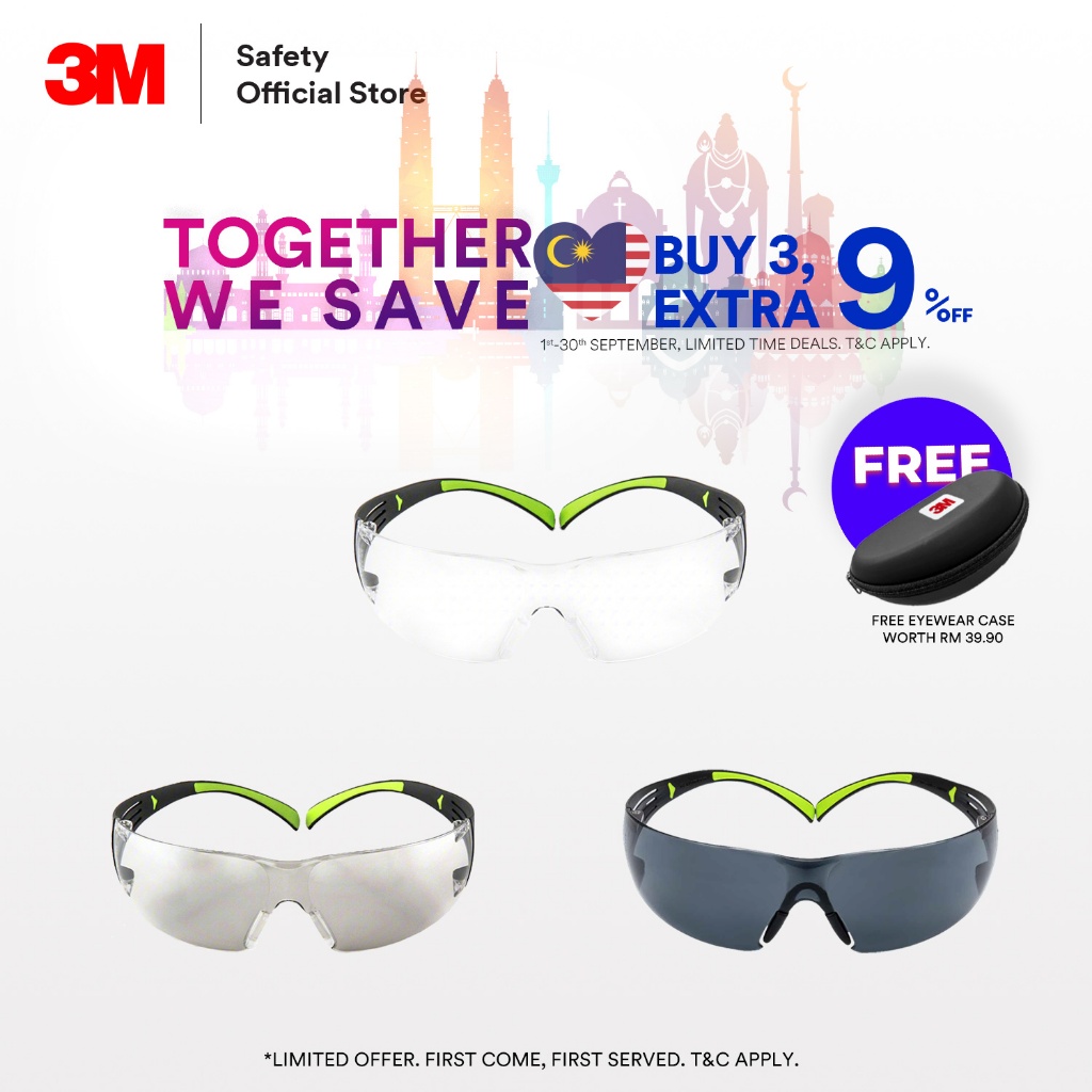 3M™ SF400 Series Safey Glasses/SecureFit Impact Resistant Eyewear [1 unit] EYE_PSD_ | Shopee ...