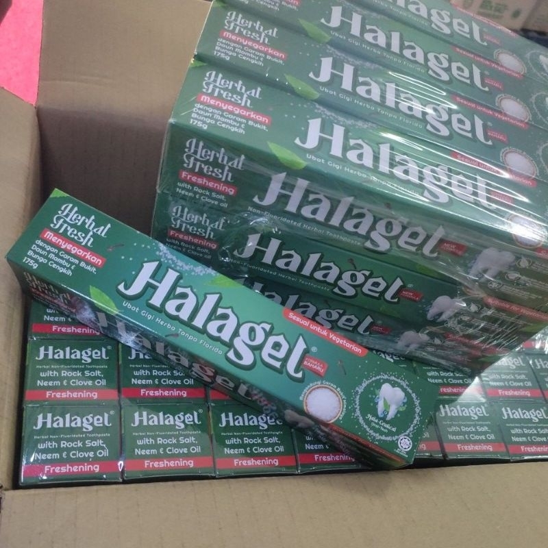 HALAGEL HERBAL FRESH 175G (FRESHENING) 😍WITH ROCKSALT, NEEM, & CLOVE ...