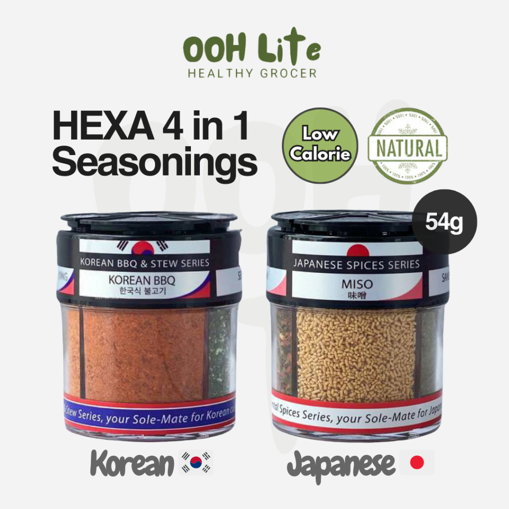 Hexa 4 in 1 Seasonings 54g (Korean/Japanese) Low calorie, Halal ...