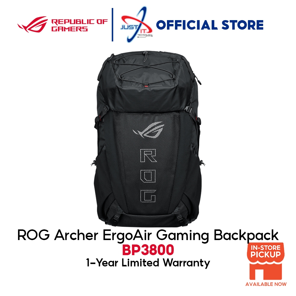 ASUS BP3800 ROG Archer Ergoair Gaming Backpack - Black (18") 90XB09H0 ...