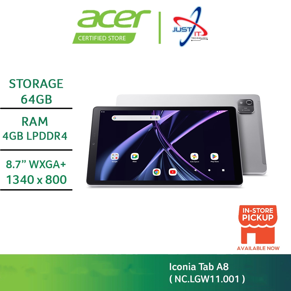 ACER ICONIA TAB A8 8.7" TABLET ( A523 4GD4 64GB / 8.7" IPS WXGA+ ...