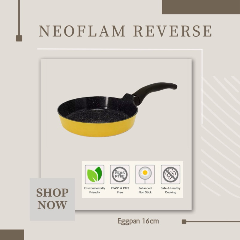 11.11 BIG SALES NEOFLAM Reverse Colour Marble 16cm Eggpan │ Non-Stick ...