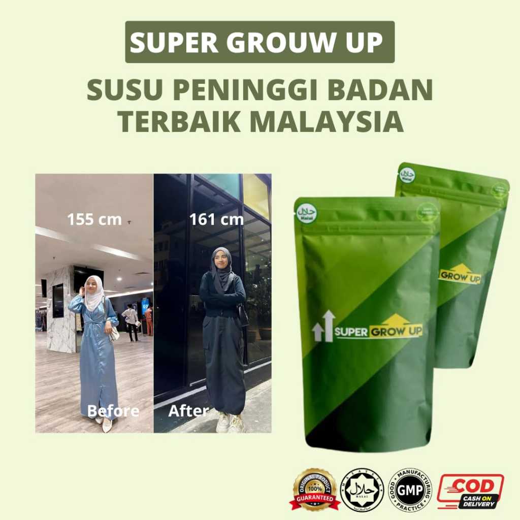 Susu Tinggi Badan Supergrow Ubat Tinggi Berkesan Height Growth ...