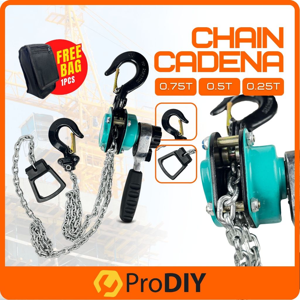 Chain Block 0.5Ton / 0.25Ton / 0.75Ton X 1.5M Chain Cadena Lever Hoist ...