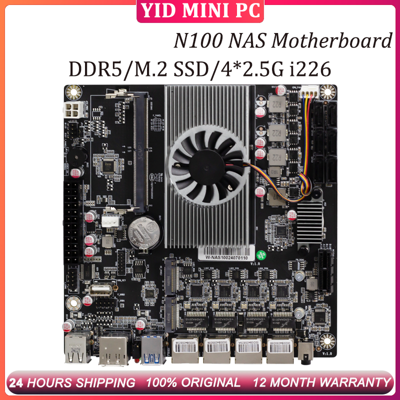 Low Power Alder Lake N100 NAS Motherboard ITX Home Processor 1*DDR5 4 ...