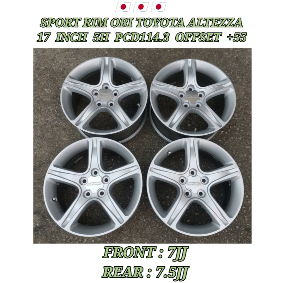 Sport Rim Genuine Toyota Altezza 17 INCH 5H PCD114.3 Offset +55 Sport ...