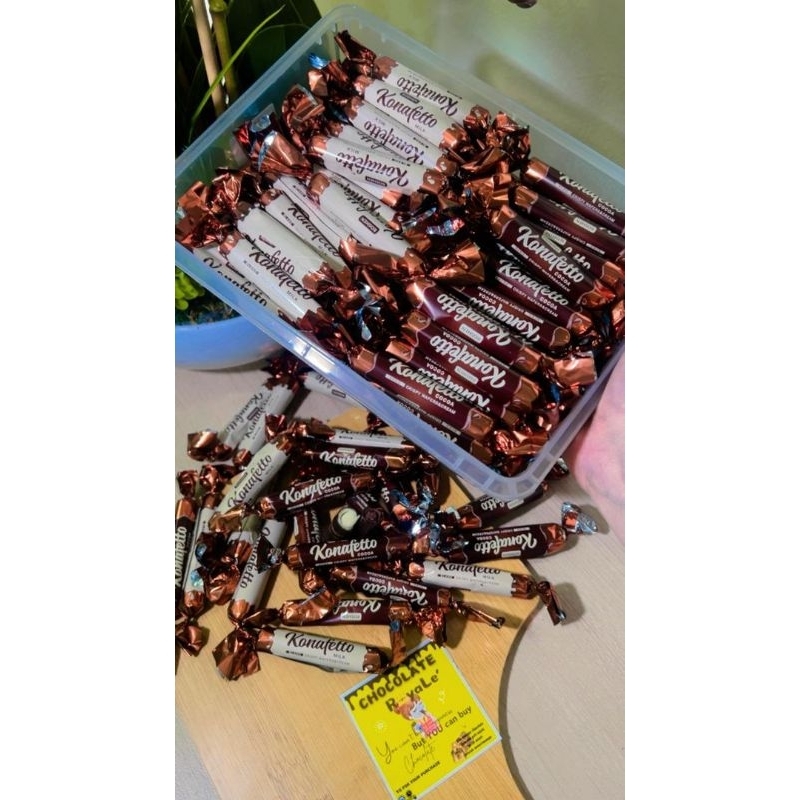 ROSHEN Konafetto coklat konafetto glazed crispy rolled wafer dengan ...