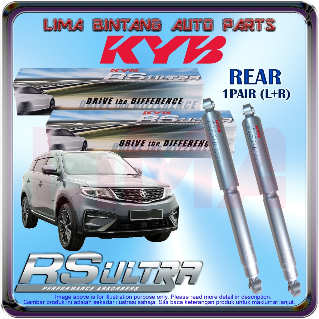 ( 1Pair ) Proton X70 Rear Shock Absorber Heavy Duty RS ULTRA KAYABA KYB ...
