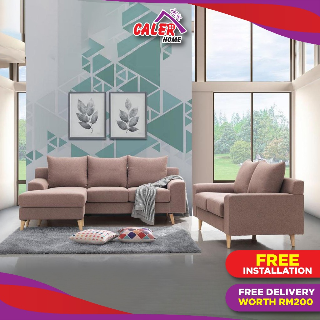 FABRIC 2+3 SEATER SOFA CALER HOME VANCANZE | Shopee Malaysia