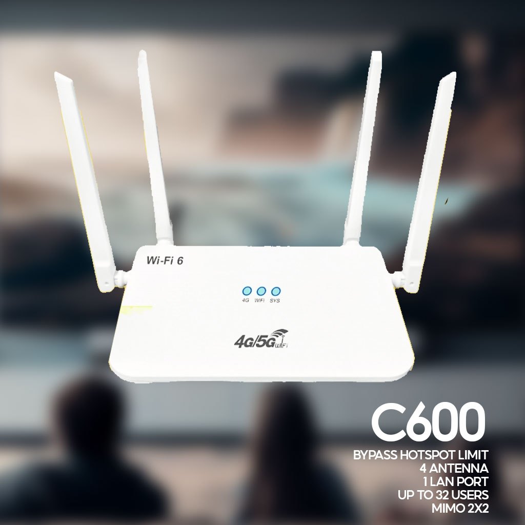 [Shopee Choice] Home Router C600 WiFi6 Modem Unlimited WiFi Internet ...