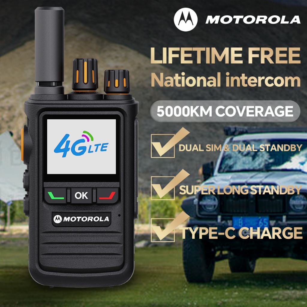 Free Gift SIM Card】Motorola Walkie Talkie T-280 5000KM TYPE-C Lifetime ...