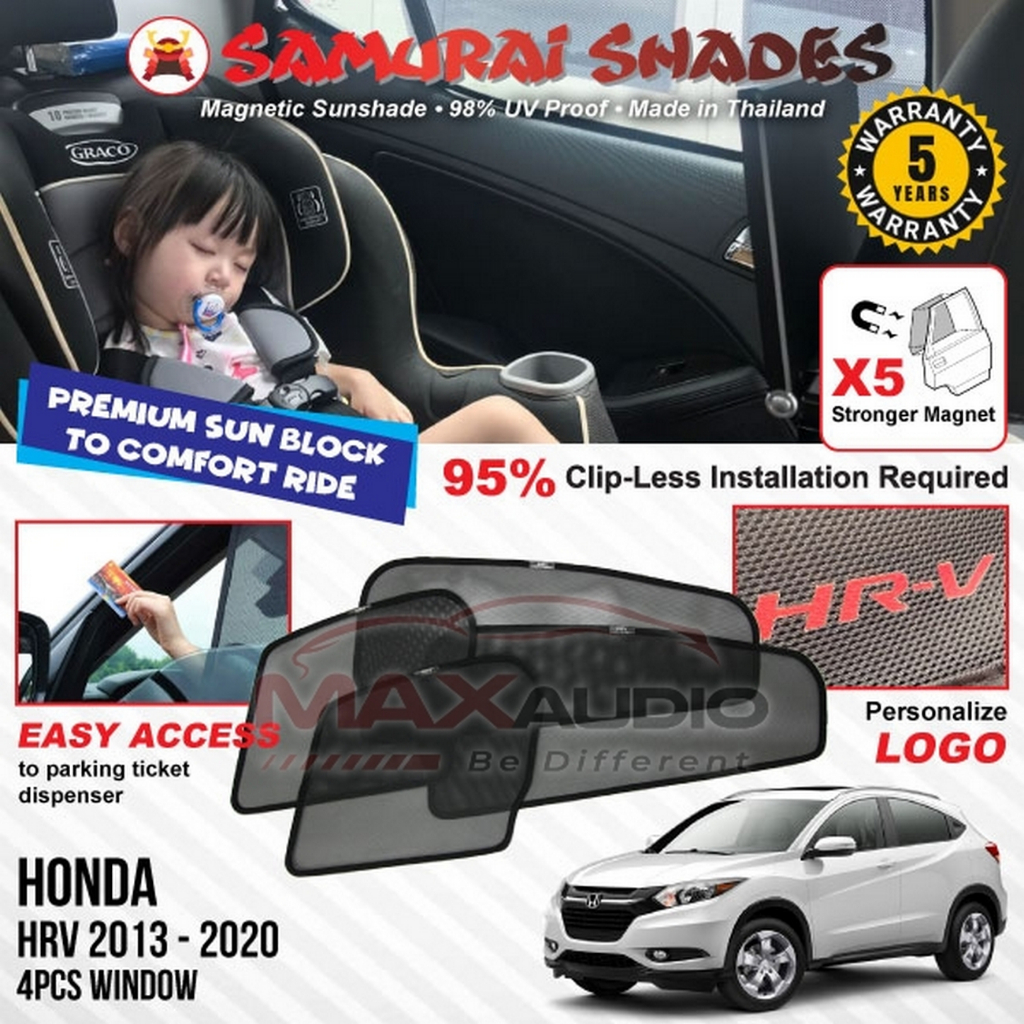 (5-Yrs Warranty) HONDA HRV HR-V 2014-2020 SAMURAI SHADES Premium ...