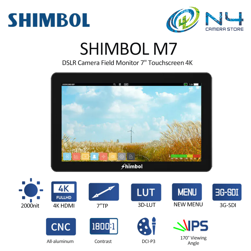 Shimbol M7 /MEMORY 7 PRO DSLR Camera Field Monitor 7" Touchscreen 4K ...