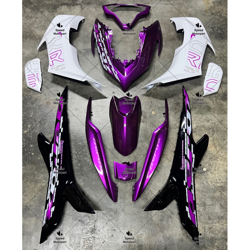 COVER SET NVX V2 PURPLE WHITE DESIGN LINE | Shopee Malaysia