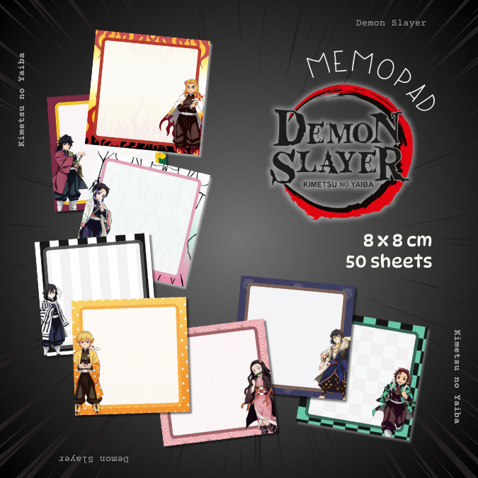 Memo Pad Anime | 8 cm Square | Kimetsu no Yaiba Demon Slayer | Shopee ...