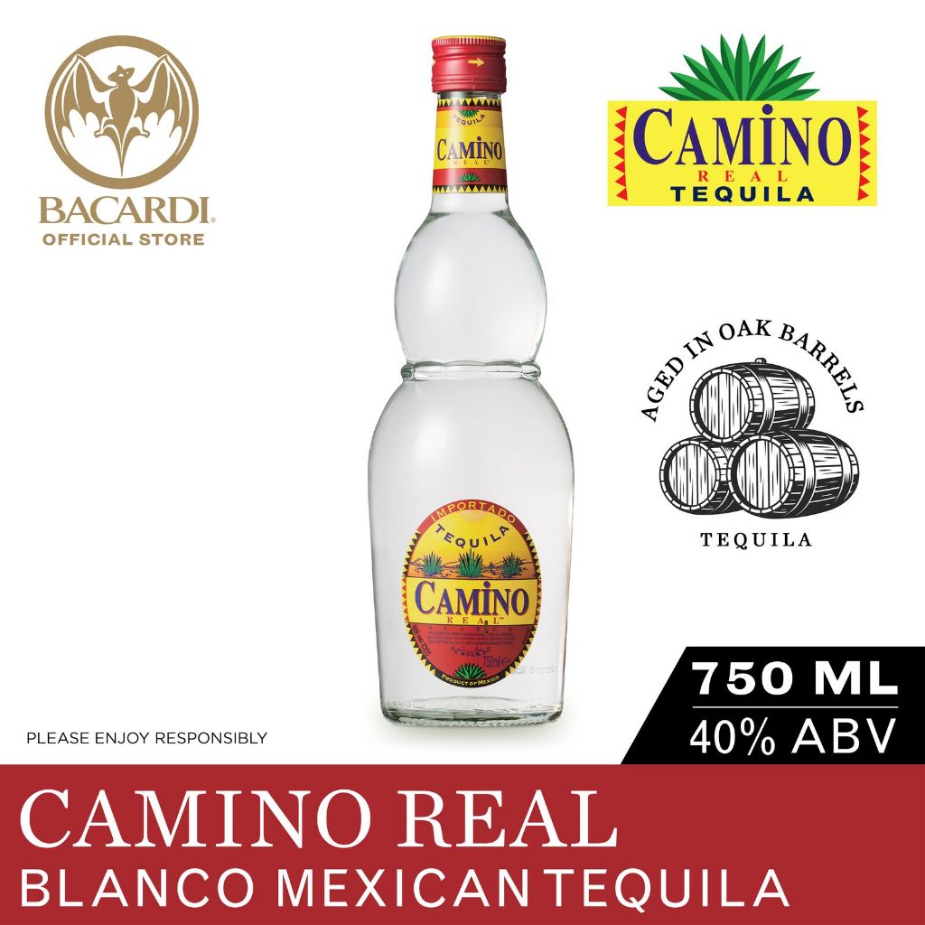 Camino Real Tequila Blanco - 750ml / 75cl, 40% ABV - Crystal Clear ...