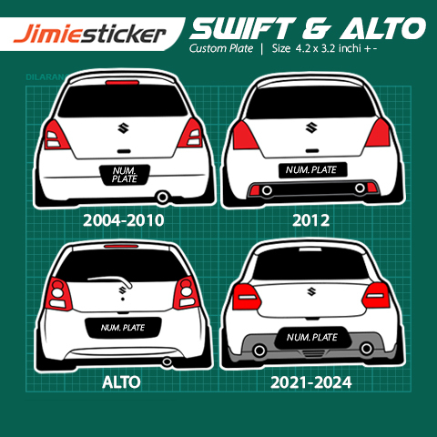 Sticker Kereta Suzuki Swift dan Alto , Sticker Belakang Kereta, Car ...