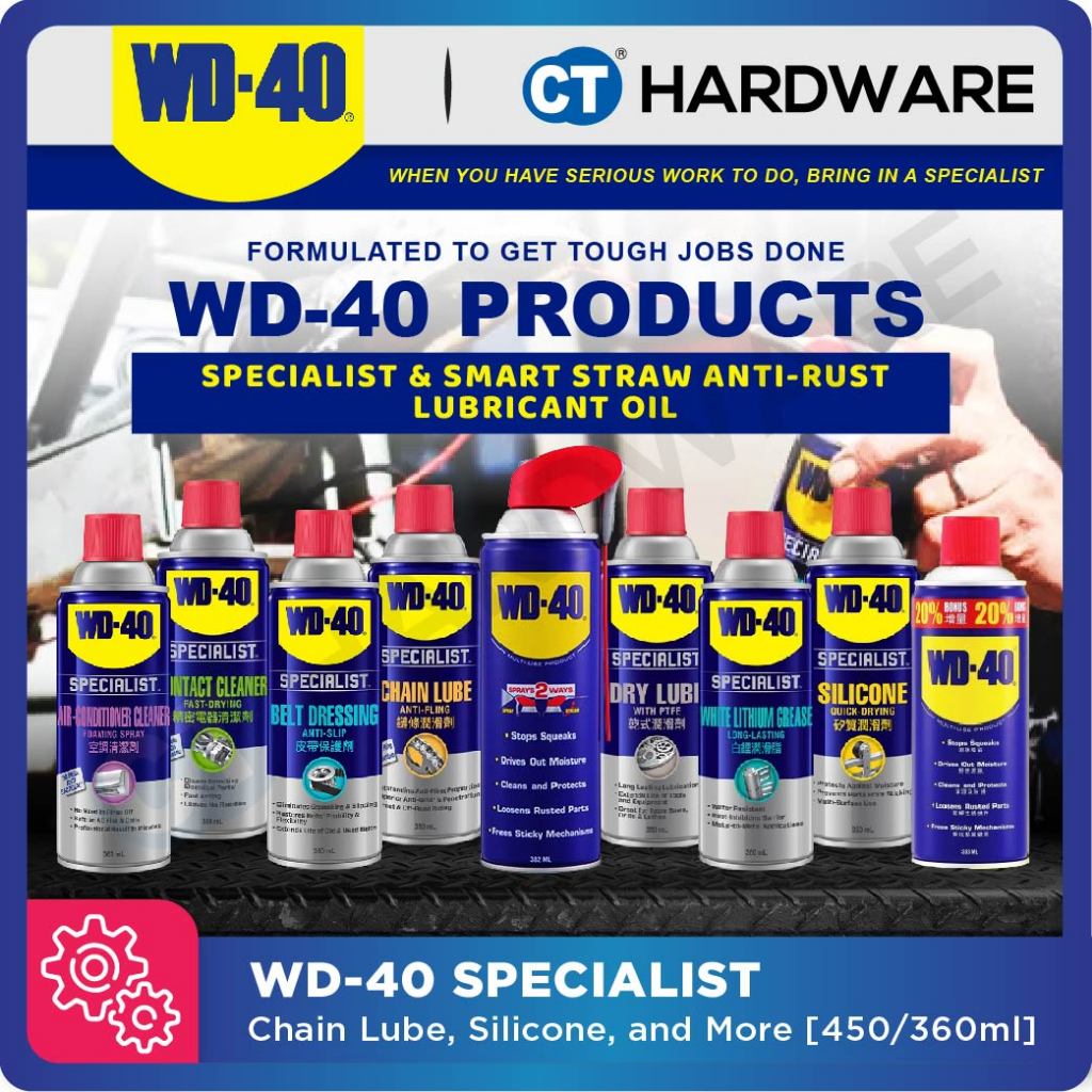WD40 Specialist® Lubricant Grease Cleaner Degreaser & Smart Straw Anti ...