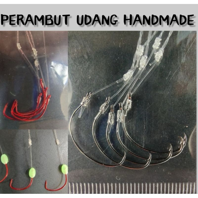 Perambut Udang Handmade Mata Maut Mata Custom Udang Sepit Biru 5PCS ...