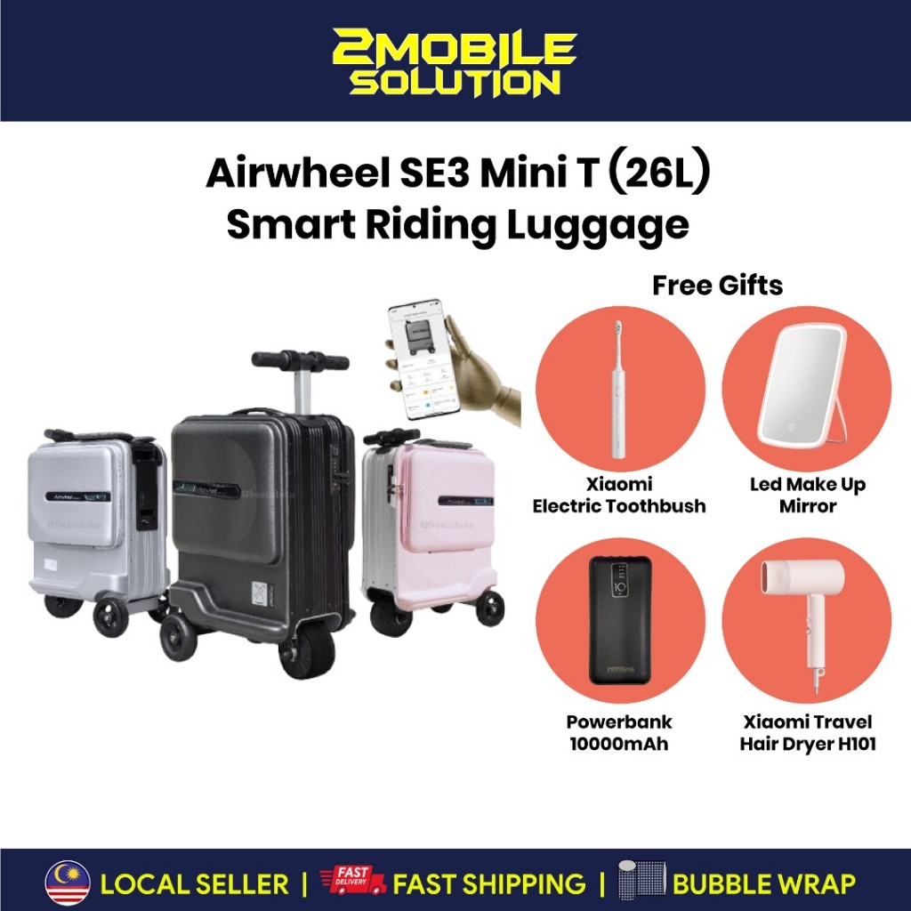 AIRWHEEL SE3 Mini T Smart Ridding Travel Luggage Scooter [USB ...