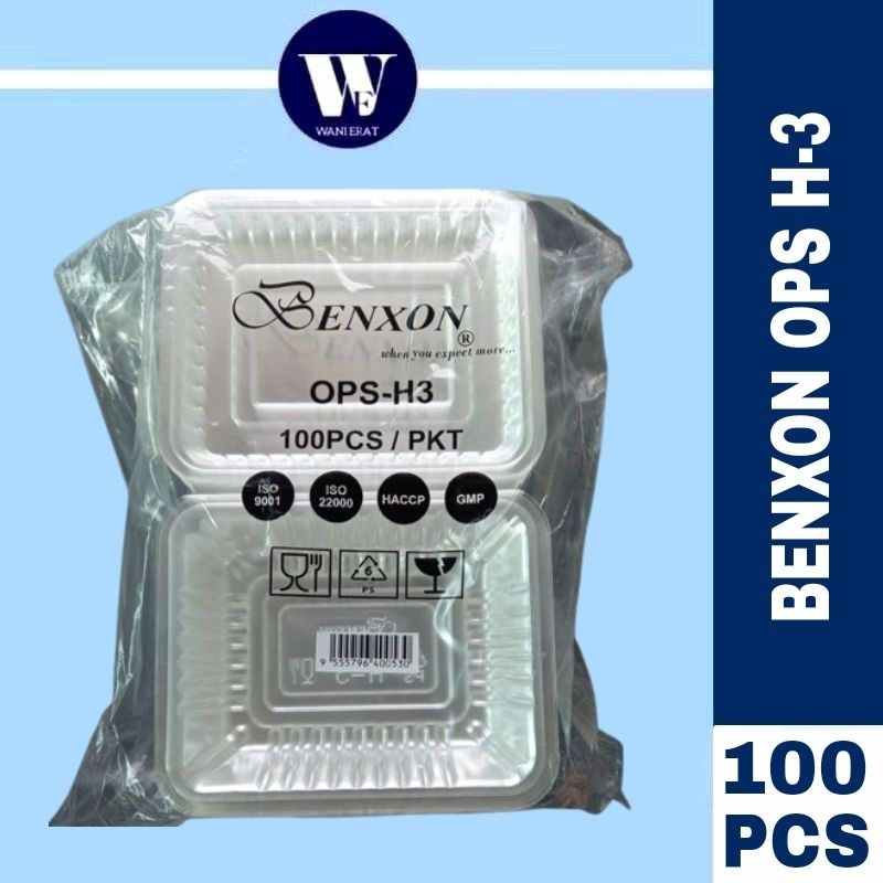 [100PCS] BENXON PLASTIC CONTAINER OPS-H3 | BEKAS KUIH | BAKERY ...