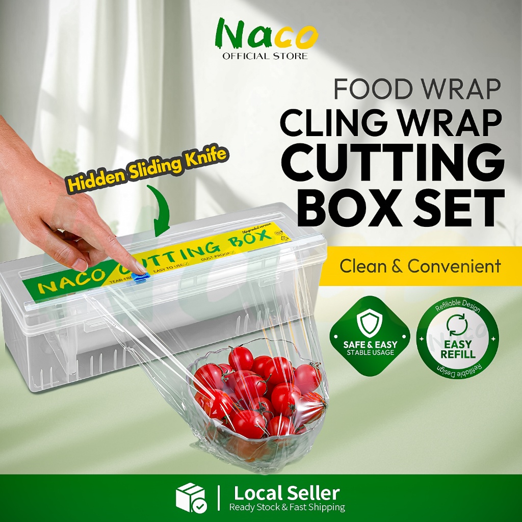 Food Wrapping Transparent Cling Wrap Cutting Box Food Wrapper Catering ...