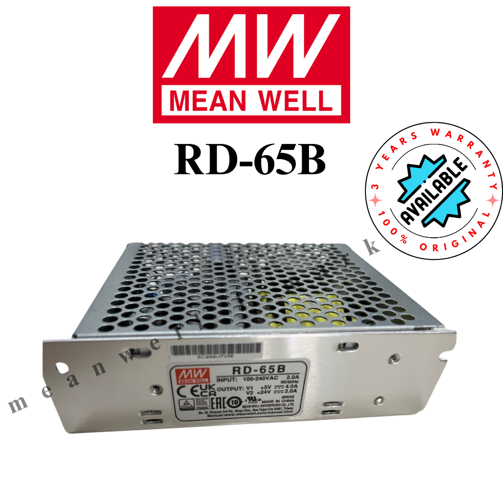 Mean Well RD-65B 65W 5V 8A & 24V 3A MeanWell Dual Output Switching ...
