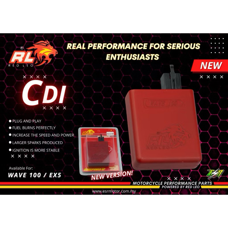 RED LEO 100% ORIGINAL EX5 CDI RACING REDLEO EX5 DREAM WAVE100 W100 BY ...