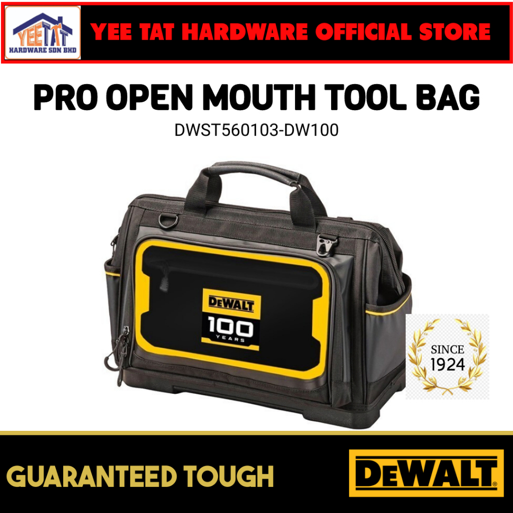 [ DEWALT ] DWST560103-DW100 Dewalt Pro Open Mouth Tool Bag 100th ...