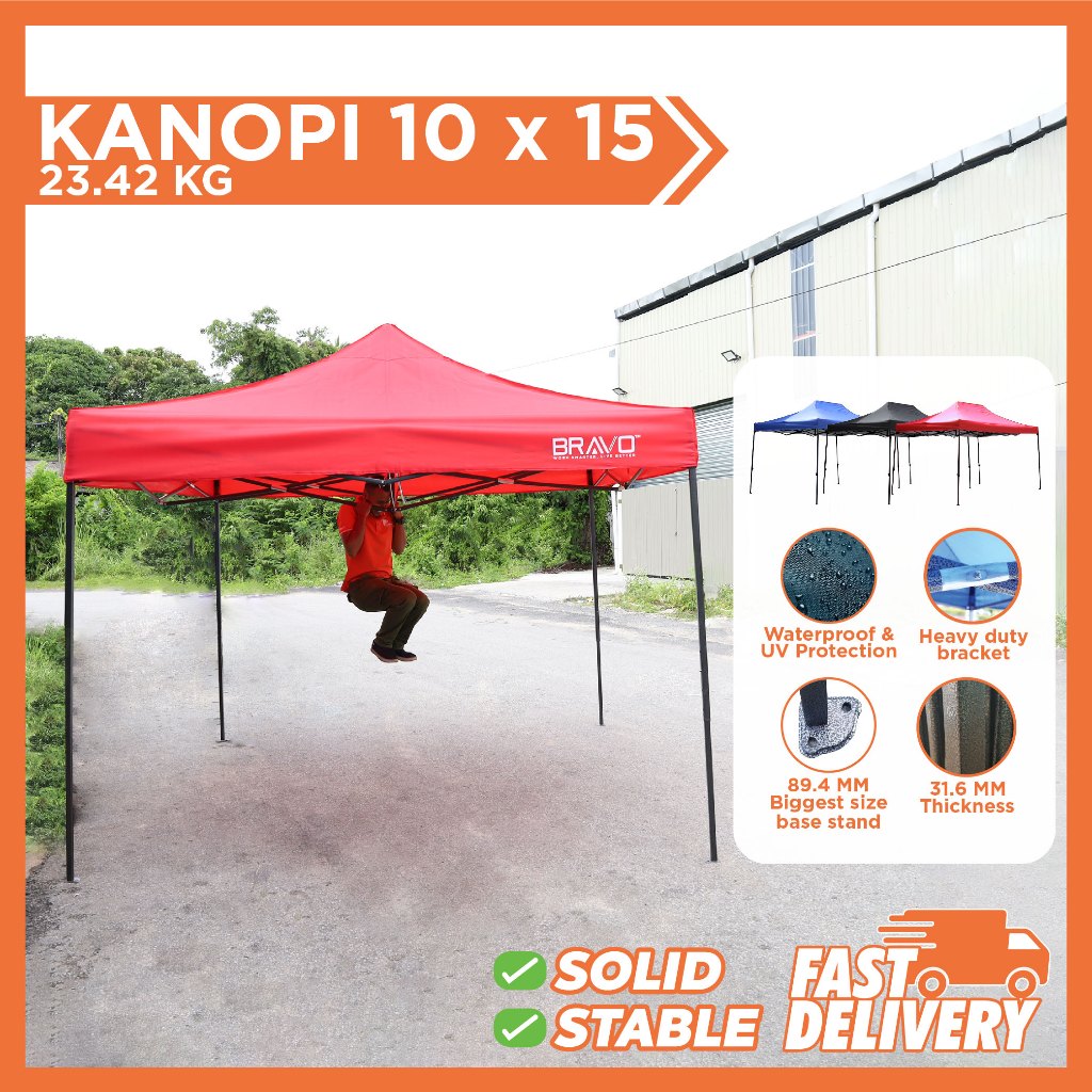 Bravo Canopy Kanopi 10x15 Canopy Canvas Khemah Niaga Khemah Pasar Malam ...