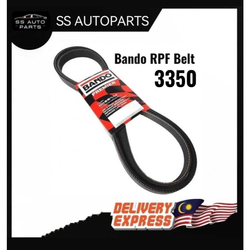 Bando RPF 3350 Alternator Power Steering Air Cond Fan Belt Tali Kipas ...