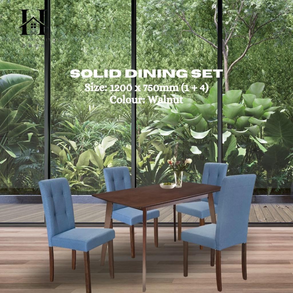 [DAISY HOME - FREE INSTALLATION] Solid Dining Set | 1 + 4 Dining Set | 1 + 6 Dining Set | Set ...