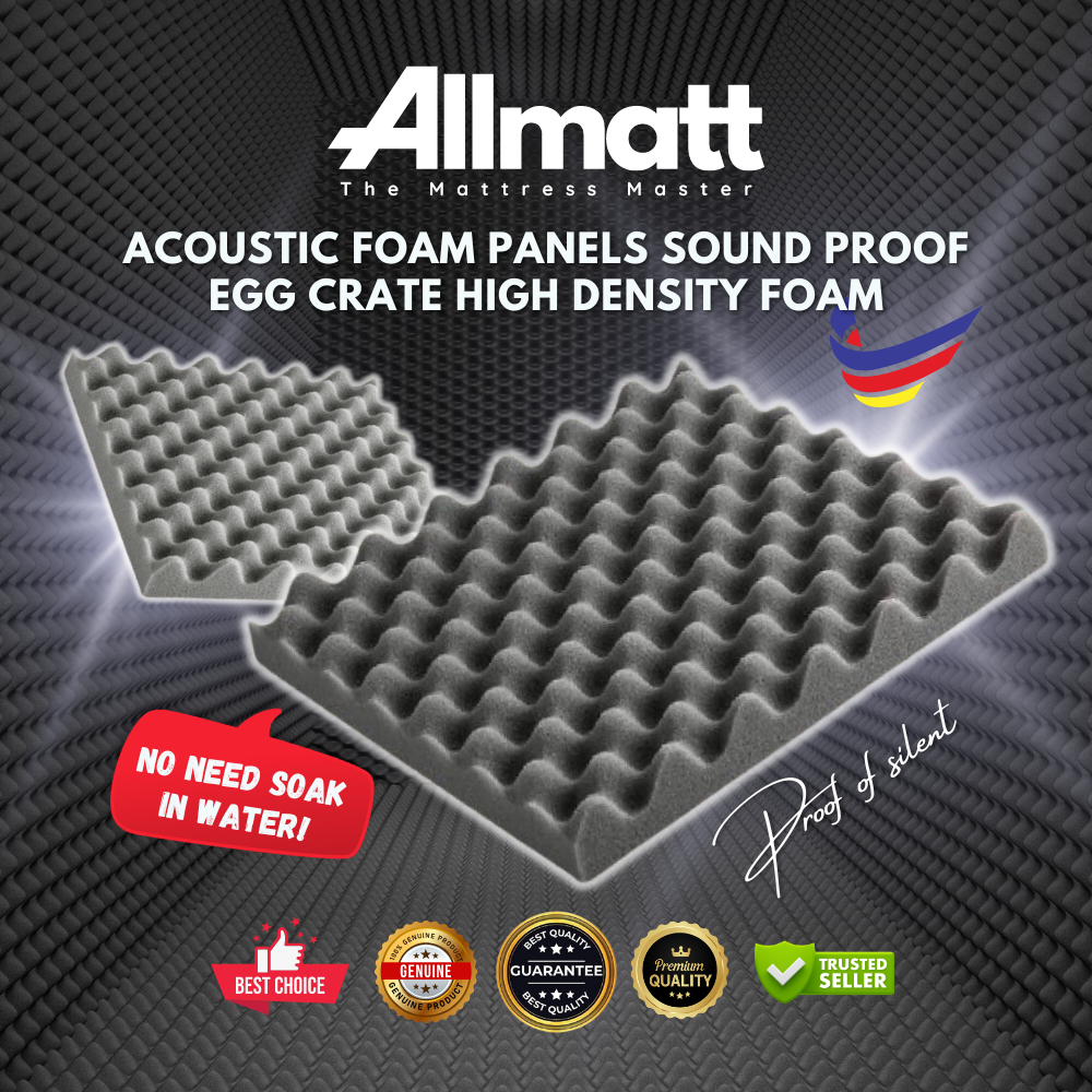 ALLMATT Soundproof Sponge Foam Egg Crate Shape Sound Proof Foam ...