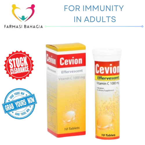 CEVION VITAMIN C 1000MG EFFERVESCENT TABLET 10'S | Shopee Malaysia