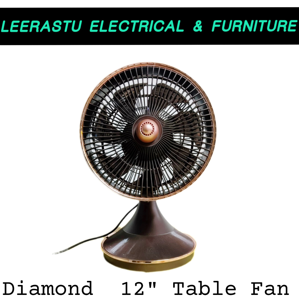 Diamond Brand Brown Color 12" Table Fan | Shopee Malaysia
