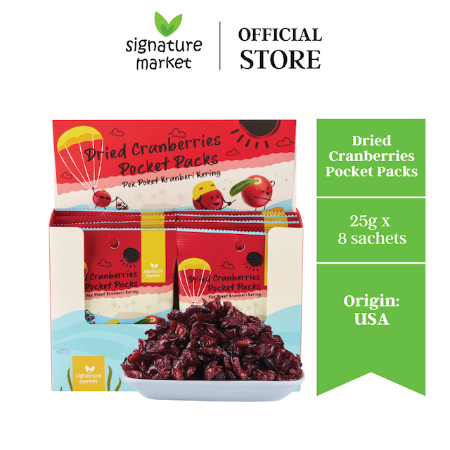 Signature Market Dried Cranberries Pocket Packs (25g x 8 sachets ...