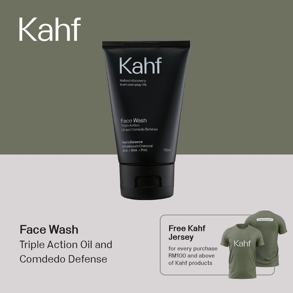 Kahf Triple Action Oil and Comedo Defense Face Wash | Shopee Malaysia