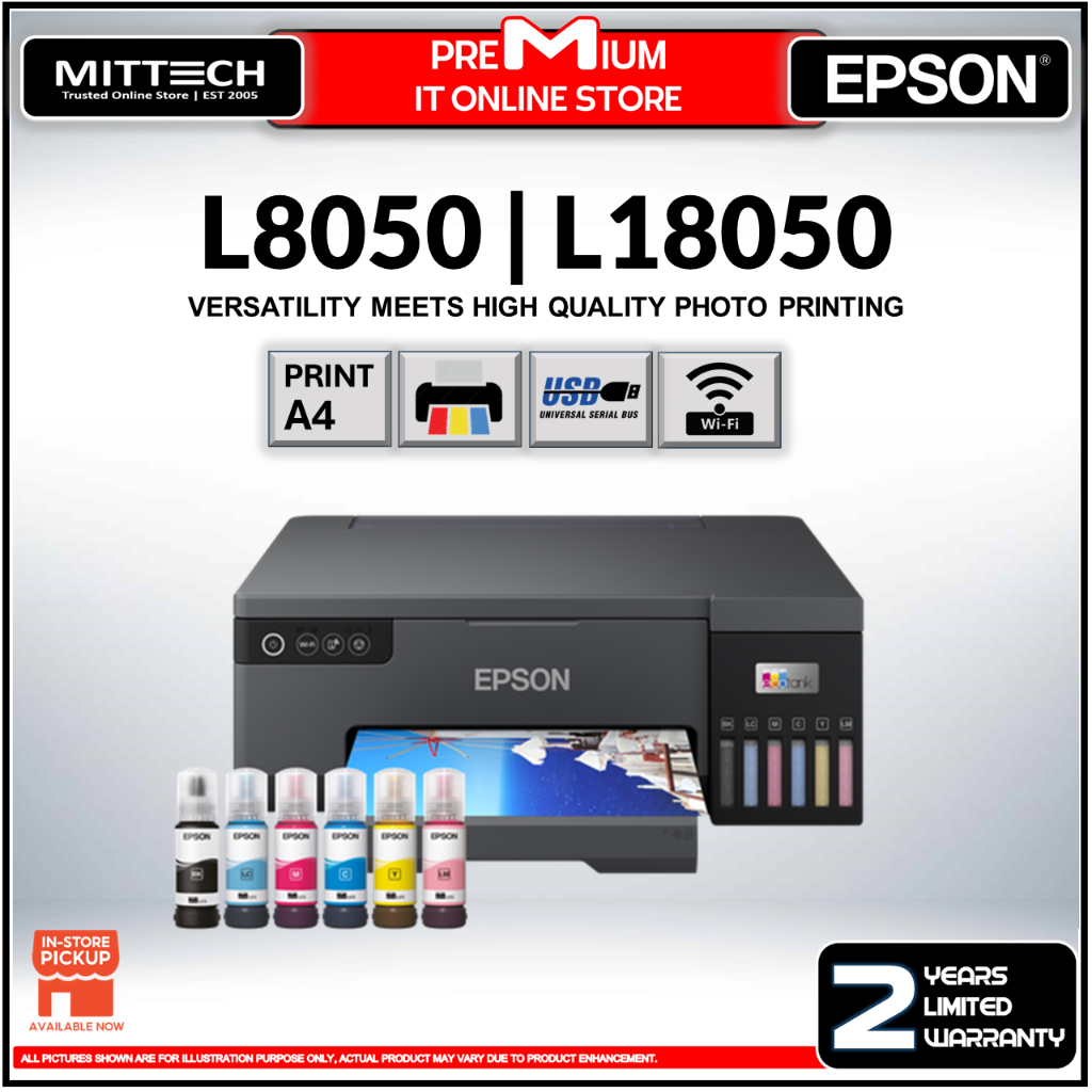 Epson EcoTank Wireless High Quality Photo Ink Tank Printer A3 L18050 A4 L8050 | Shopee Malaysia